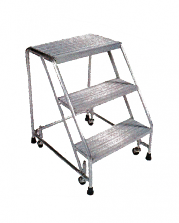Aluminum Spring Loaded Caster Ladder - Factory Equipment
