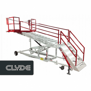 Aircraft Maintenance Stands by Factory Equipment